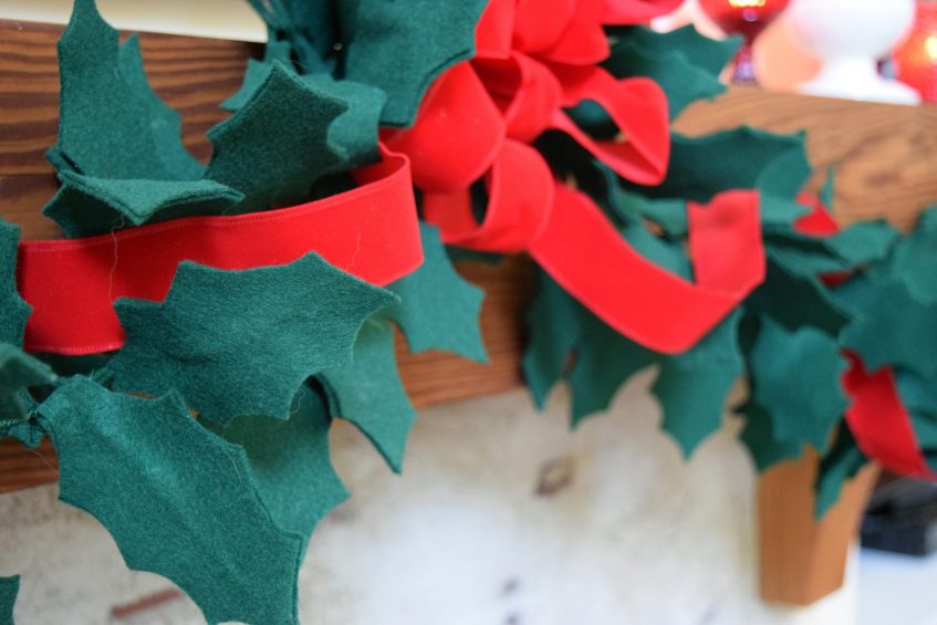 Felt Holly Leaf Garland · Nourish and Nestle
