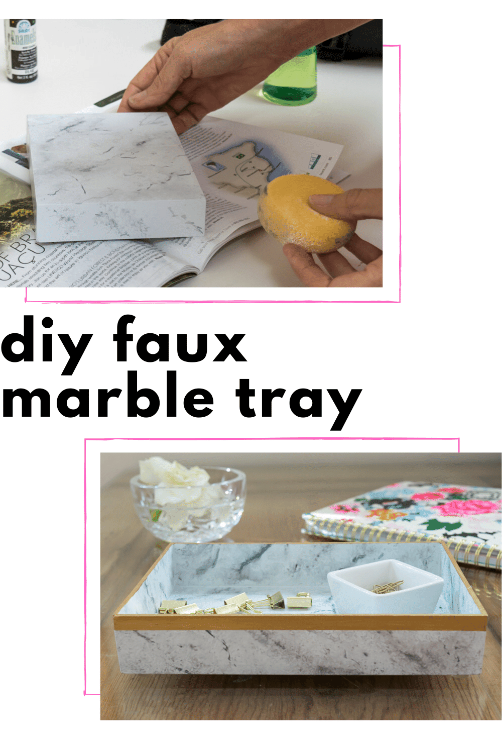 Faux Marble Tray-an Easy DIY · Nourish and Nestle