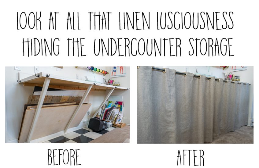 Grommeted Counter Skirt DIY · Nourish and Nestle