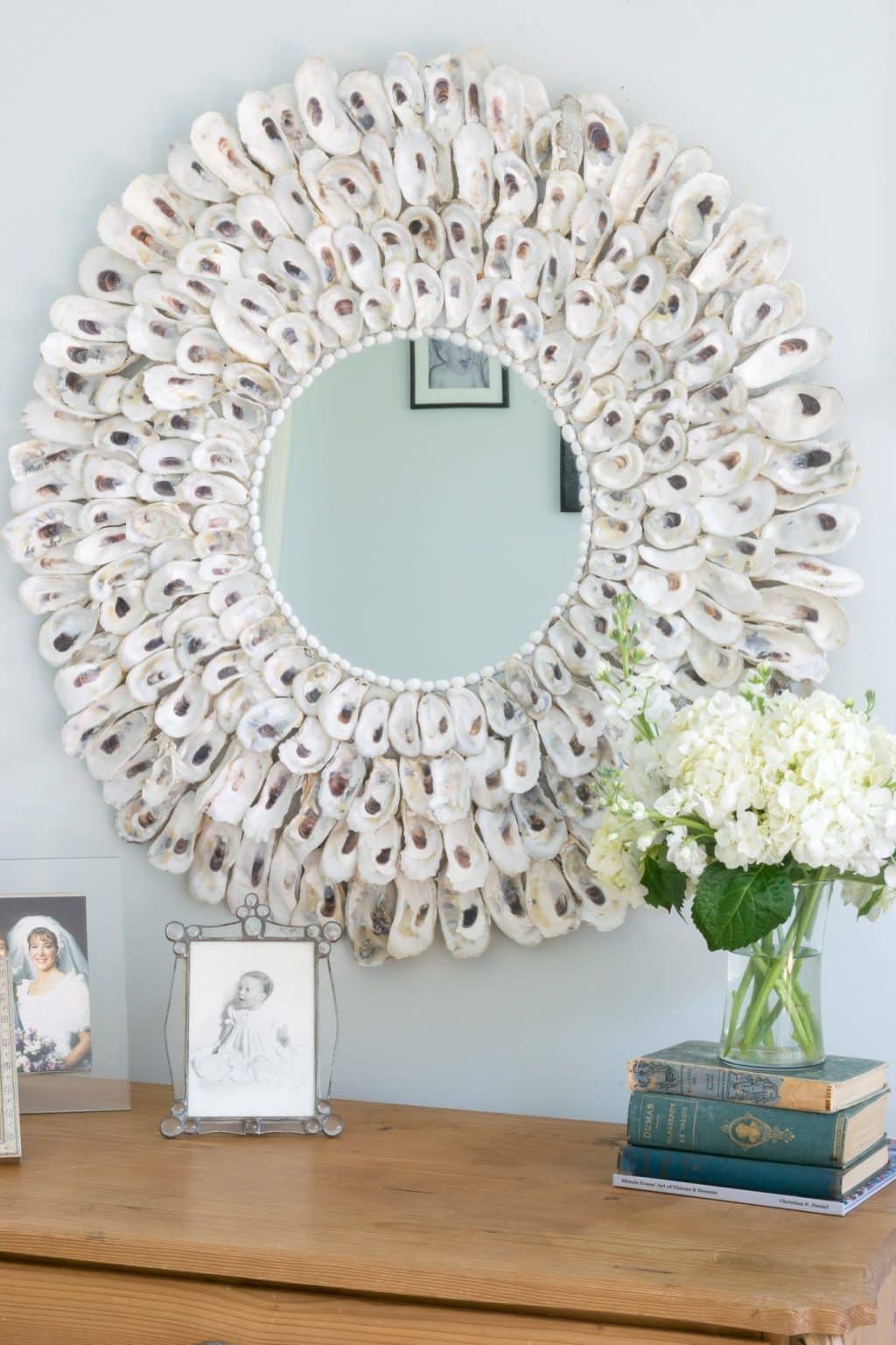 Easy to Make Oyster Shell Mirror · Nourish and Nestle