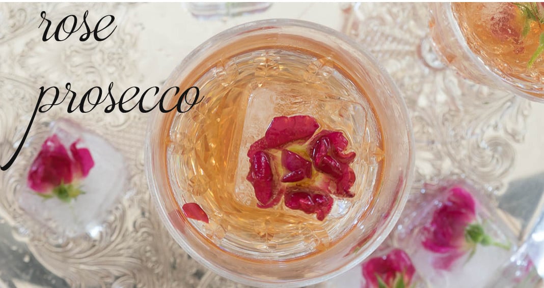 Rose Prosecco - Cocktails from the Garden • Nourish and Nestle