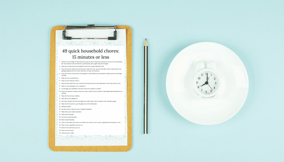 49 Quick Household Tasks: 15 Minutes or Less · Nourish and Nestle