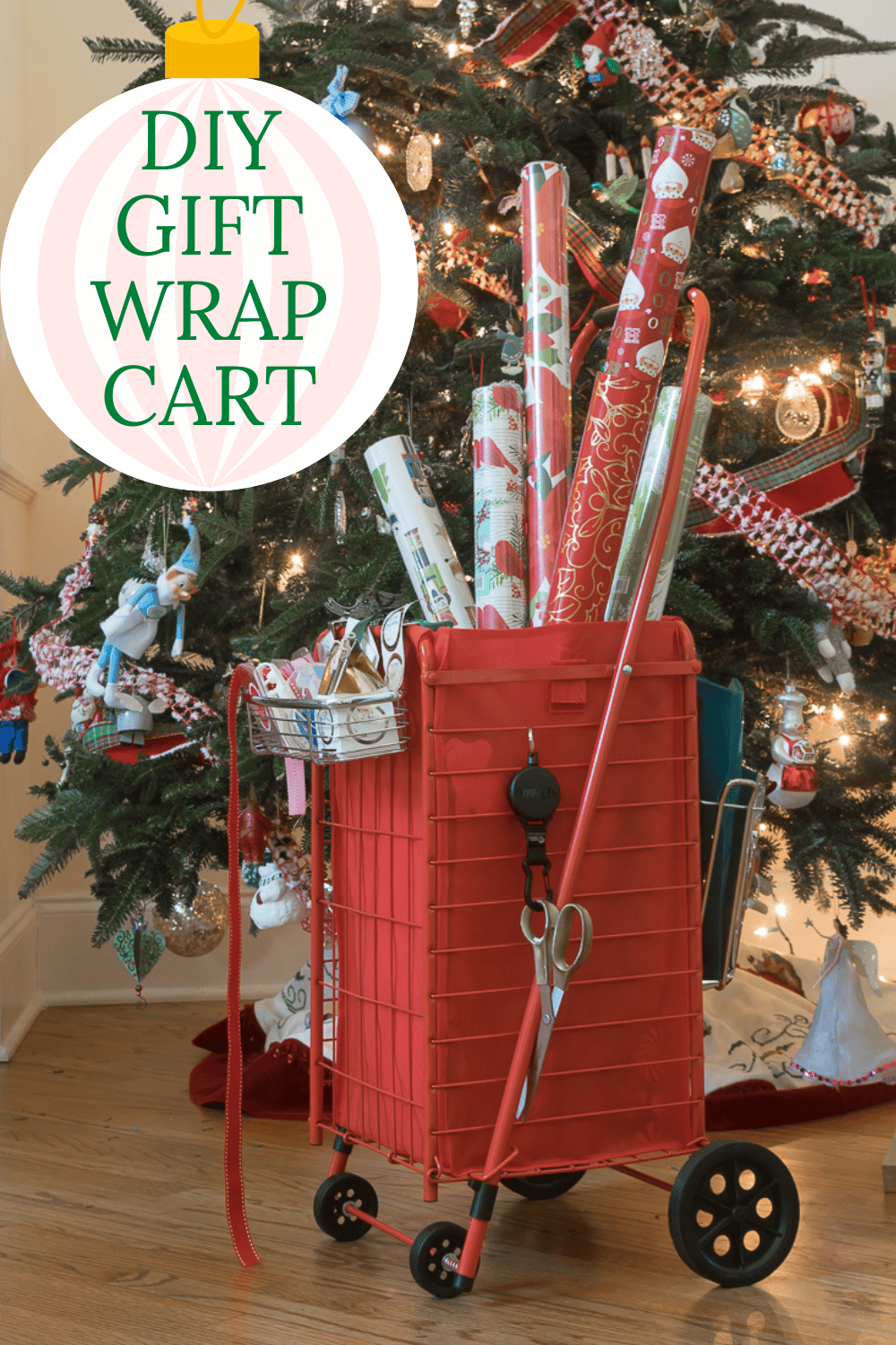 Make a DIY Wrapping Paper Organizer Cart · Nourish and Nestle