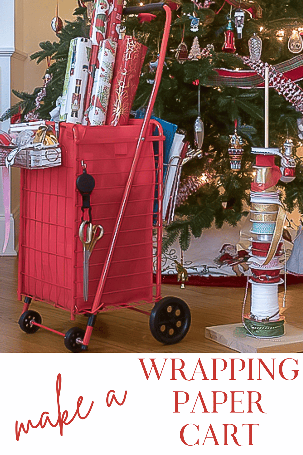 Make a DIY Wrapping Paper Organizer Cart · Nourish and Nestle