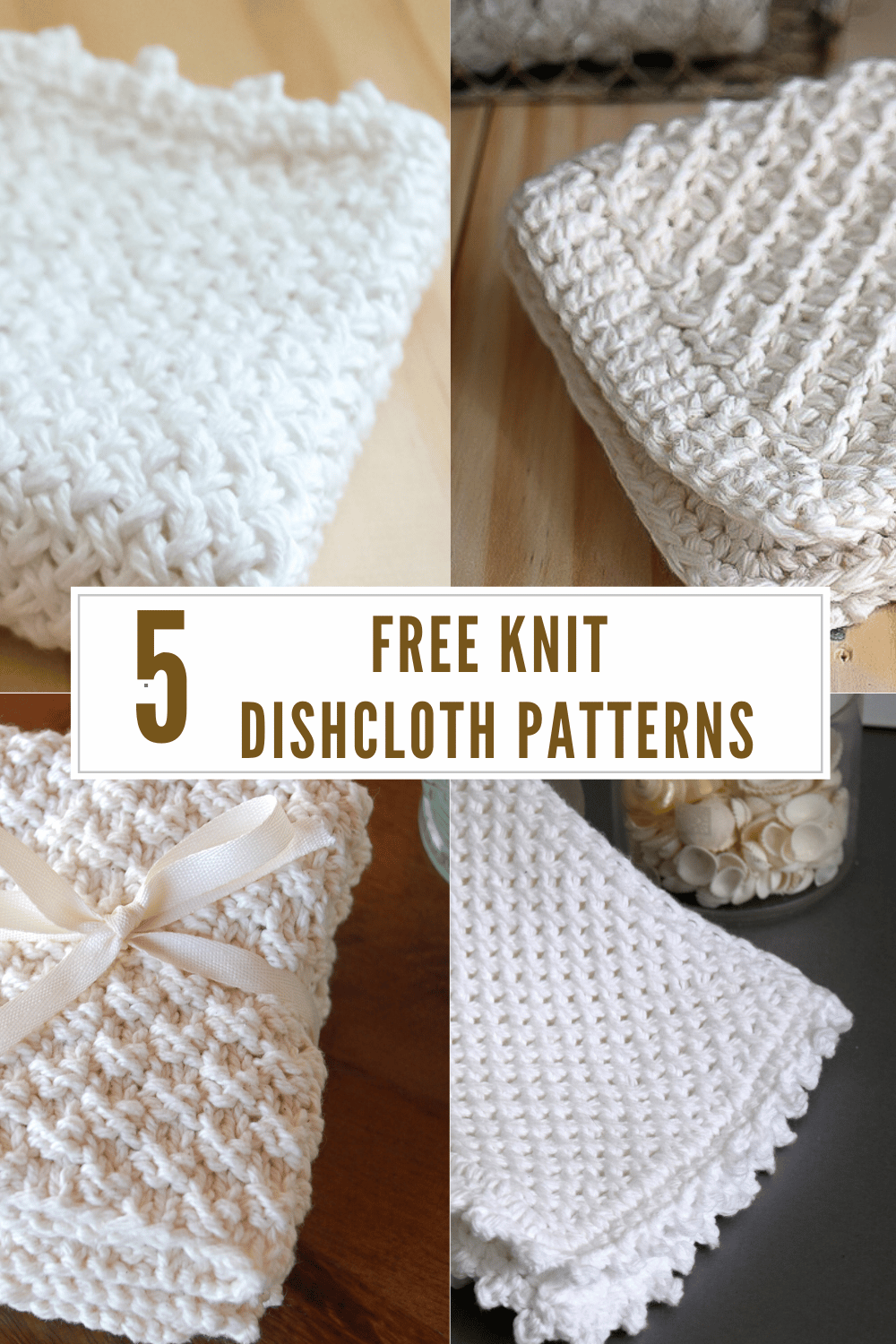 Knitted Dishcloth Patterns - Free · Nourish and Nestle