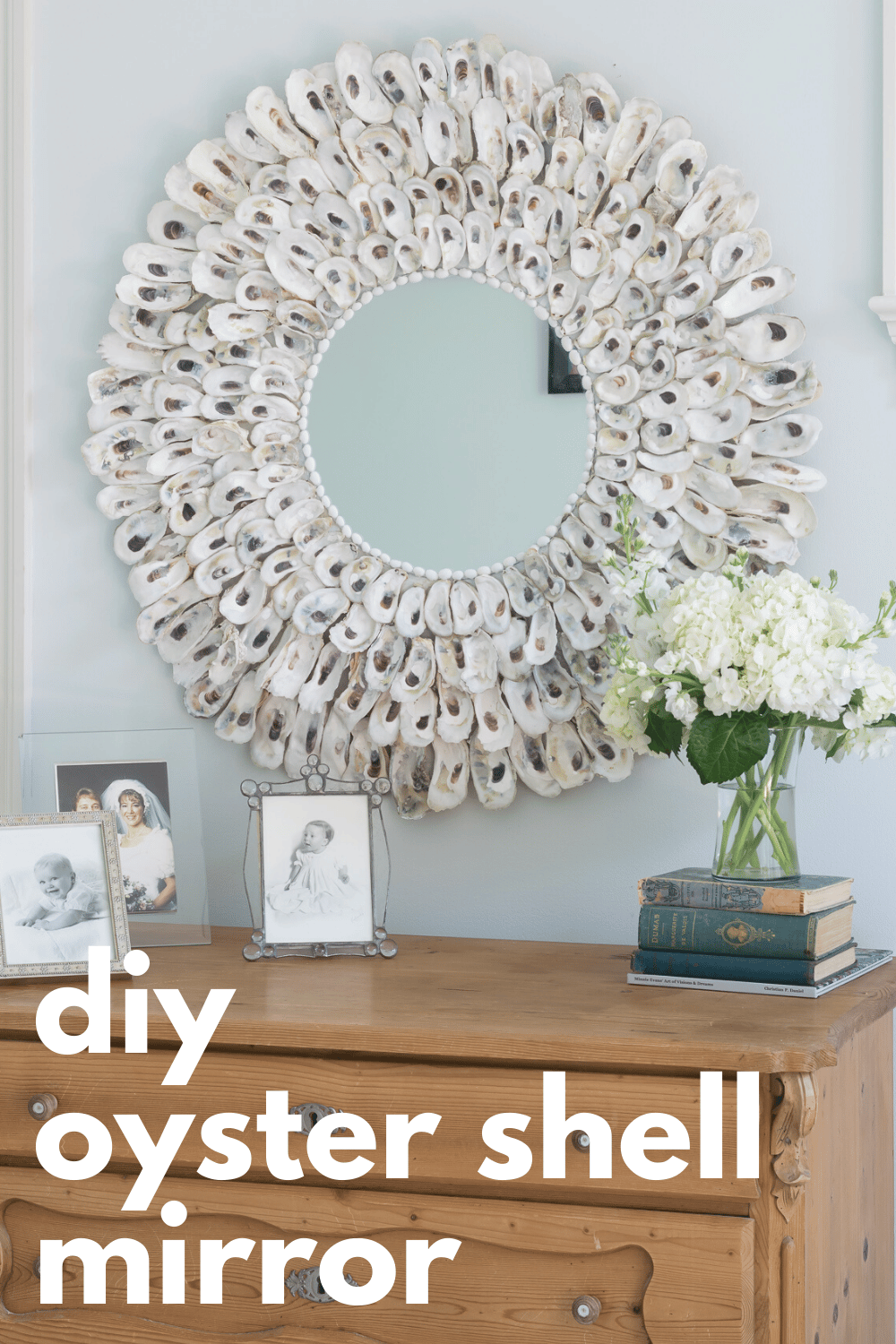 Easy to Make Oyster Shell Mirror · Nourish and Nestle