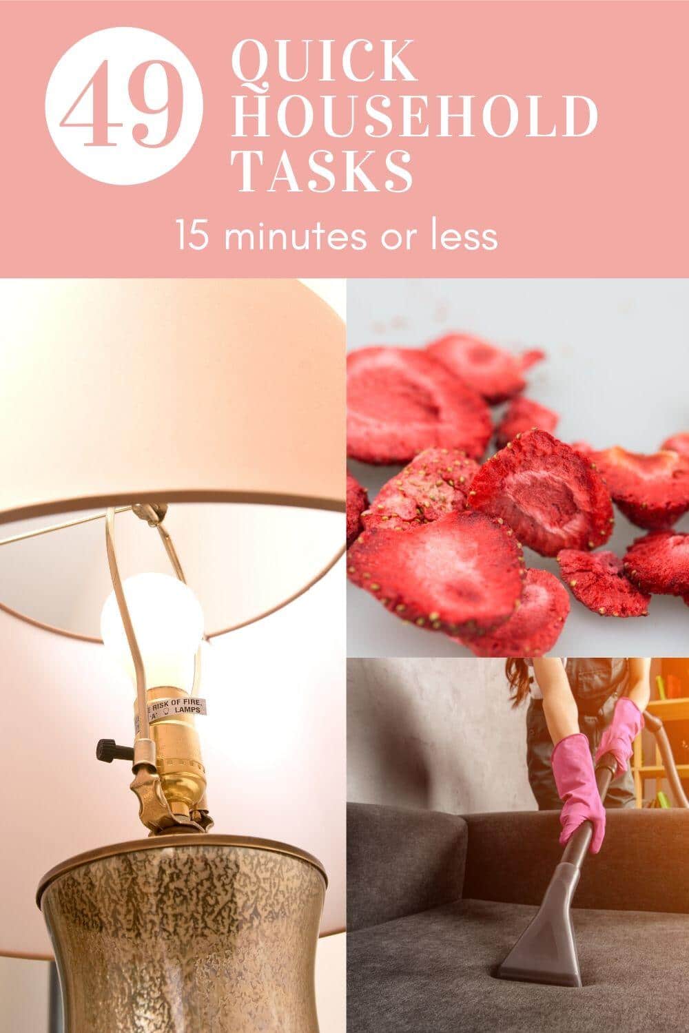 49 Quick Household Tasks: 15 Minutes or Less · Nourish and Nestle