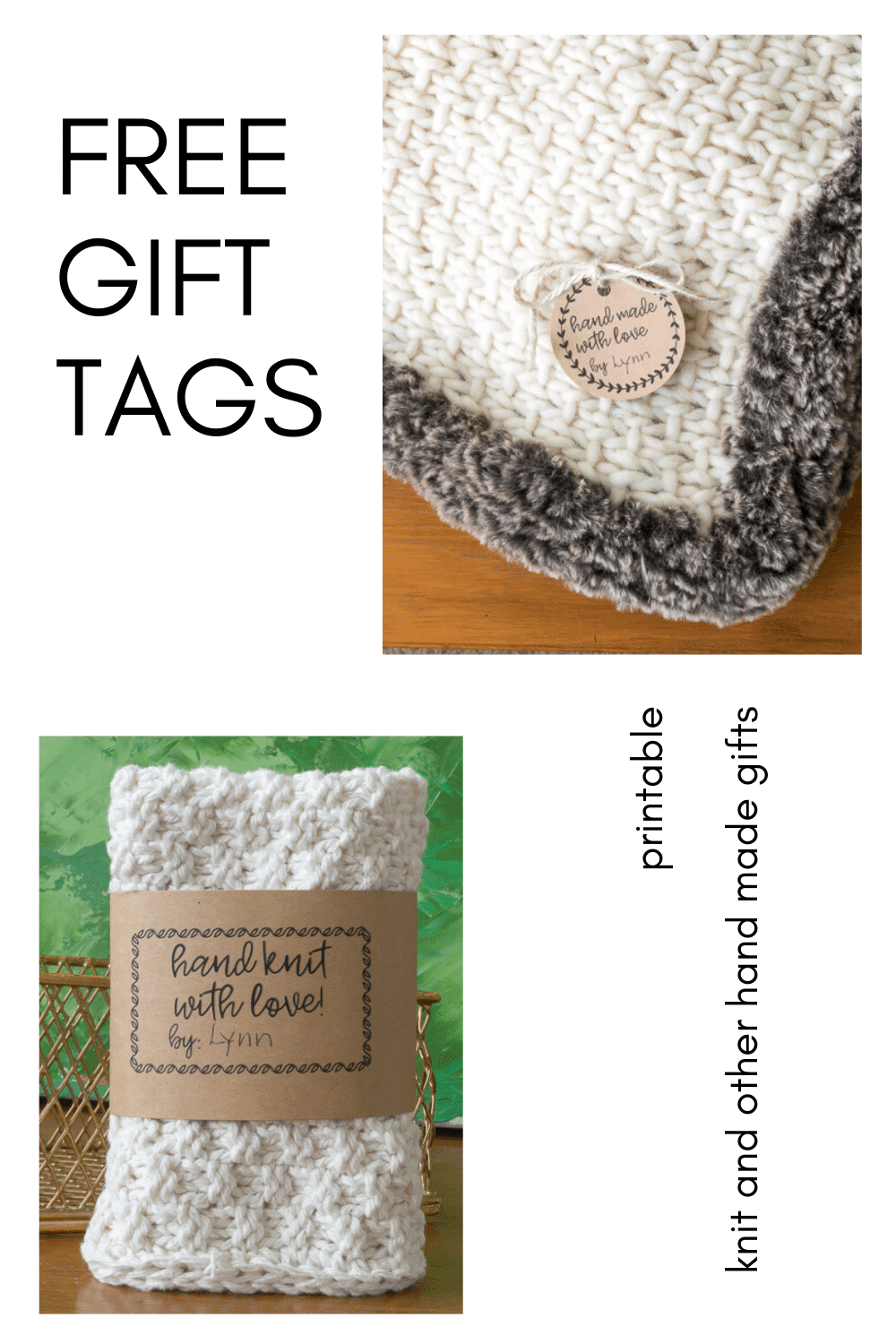 Knitted and Crocheted Gift Ideas & Free Gift Tags · Nourish and Nestle