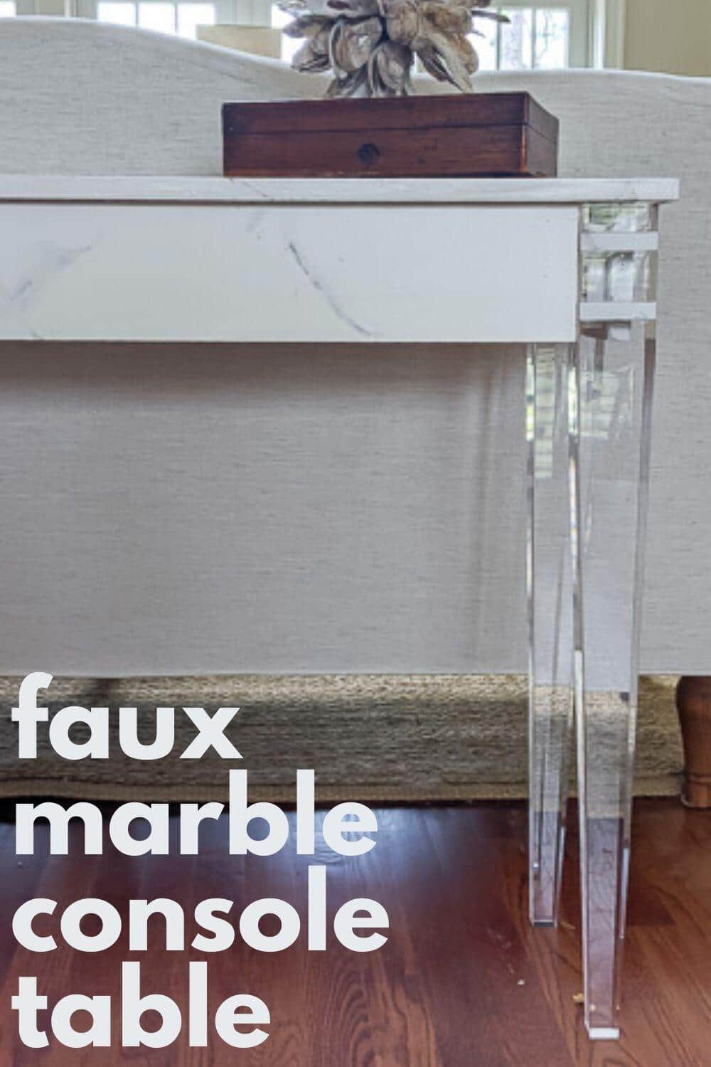 DIY Faux Marble Console Table · Nourish and Nestle