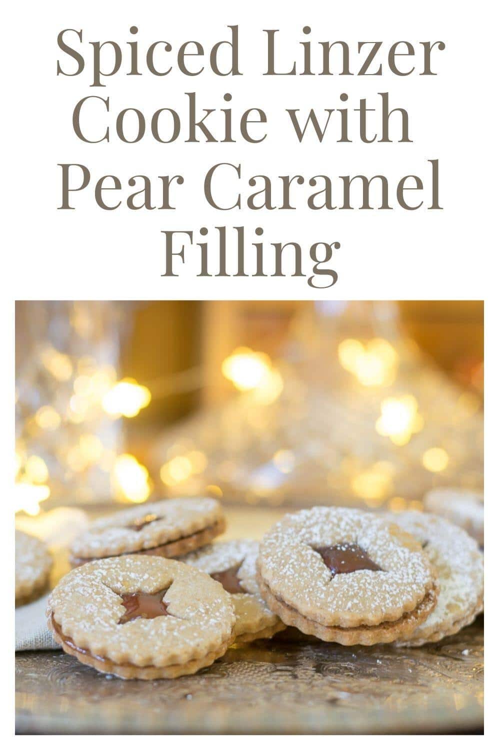 Spiced Linzer Cookie Recipe & Pear Caramel Filling · Nourish and Nestle