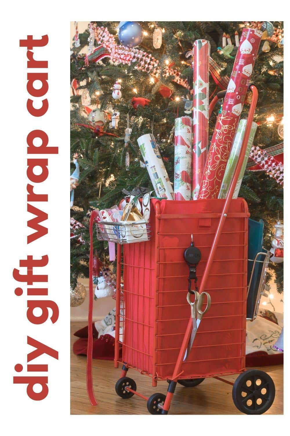 Make a DIY Wrapping Paper Organizer Cart · Nourish and Nestle