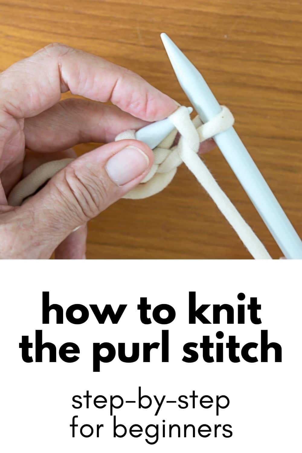 Purl Stitch: How to Purl, Illustrated · Nourish and Nestle