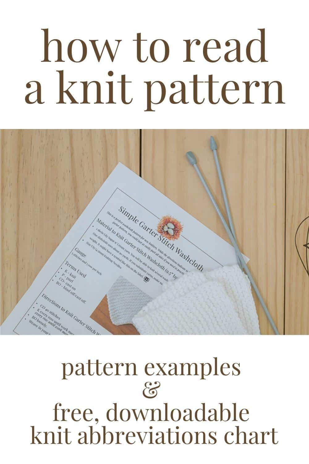 Read a Knit Pattern: with pattern examples · Nourish and Nestle