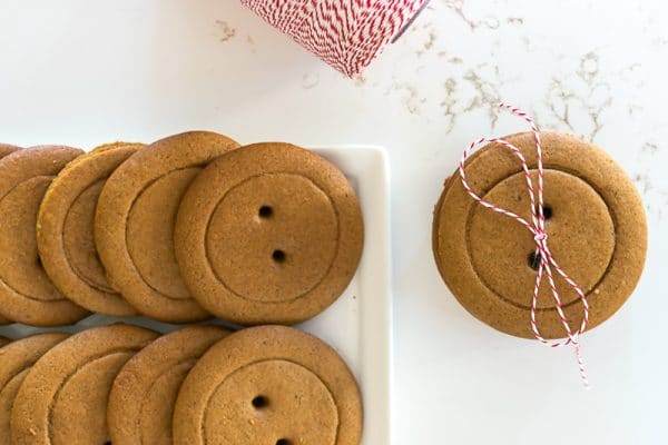 Button Cookies Recipe - Soft Gingerbread · Nourish and Nestle