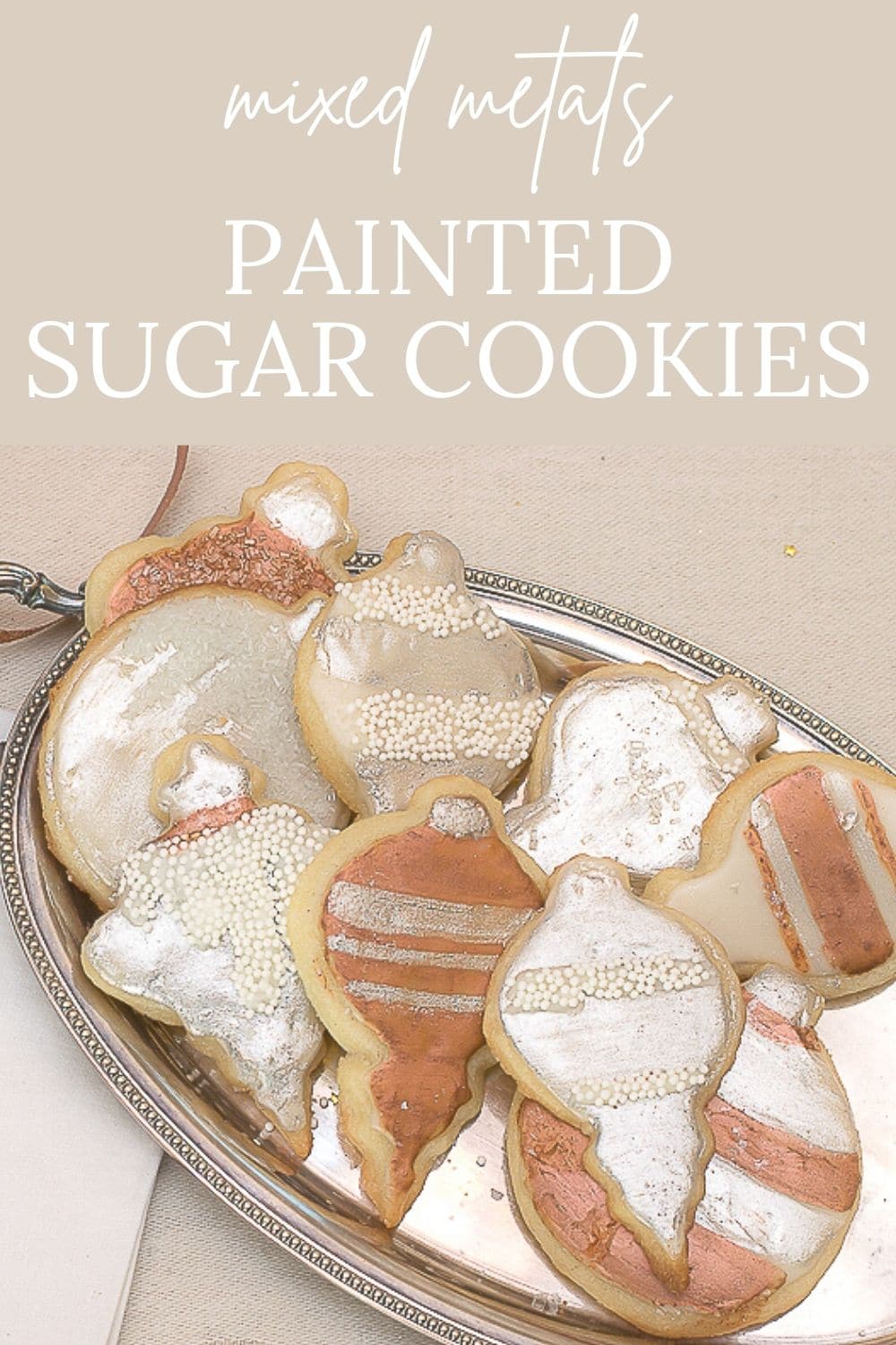 Painted Cookies Using Edible Metallic Paint · Nourish and Nestle