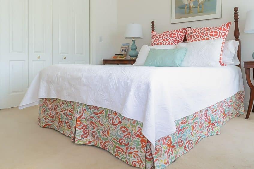 Easiest DIY Bed Skirt with Box Pleats · Nourish and Nestle