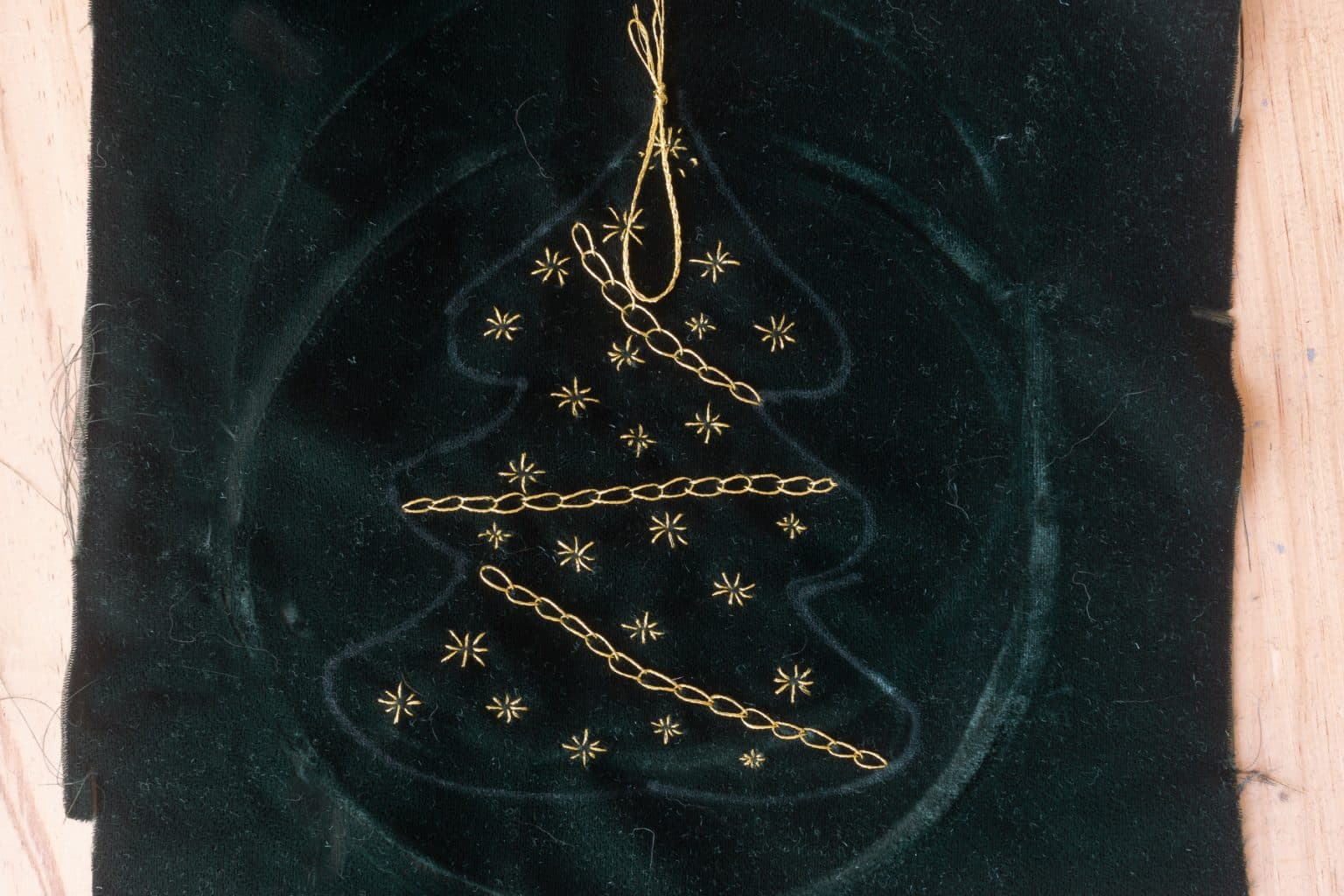 Embroidered Christmas Trees · Nourish and Nestle