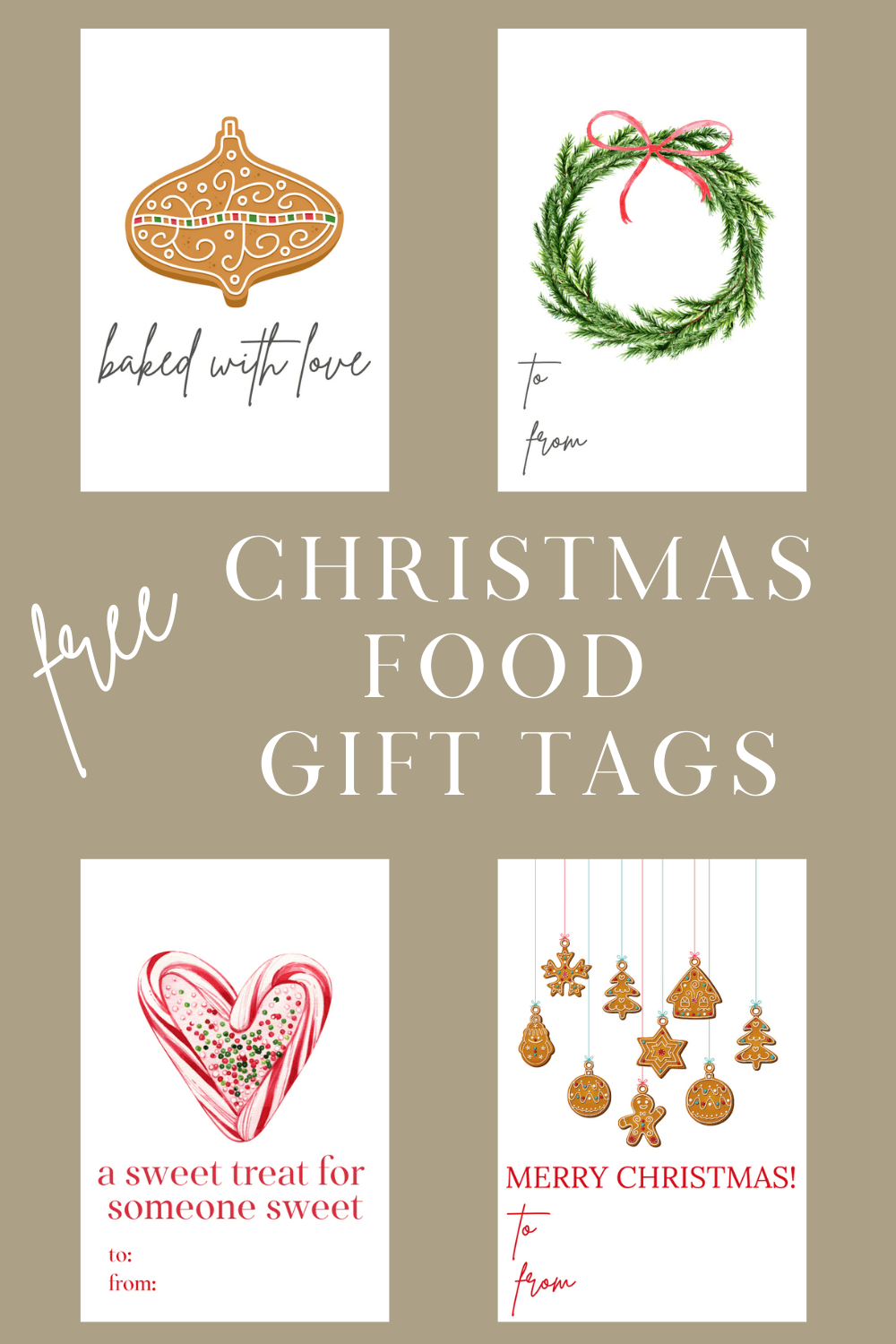 Food Gift Tags for Christmas · Nourish and Nestle