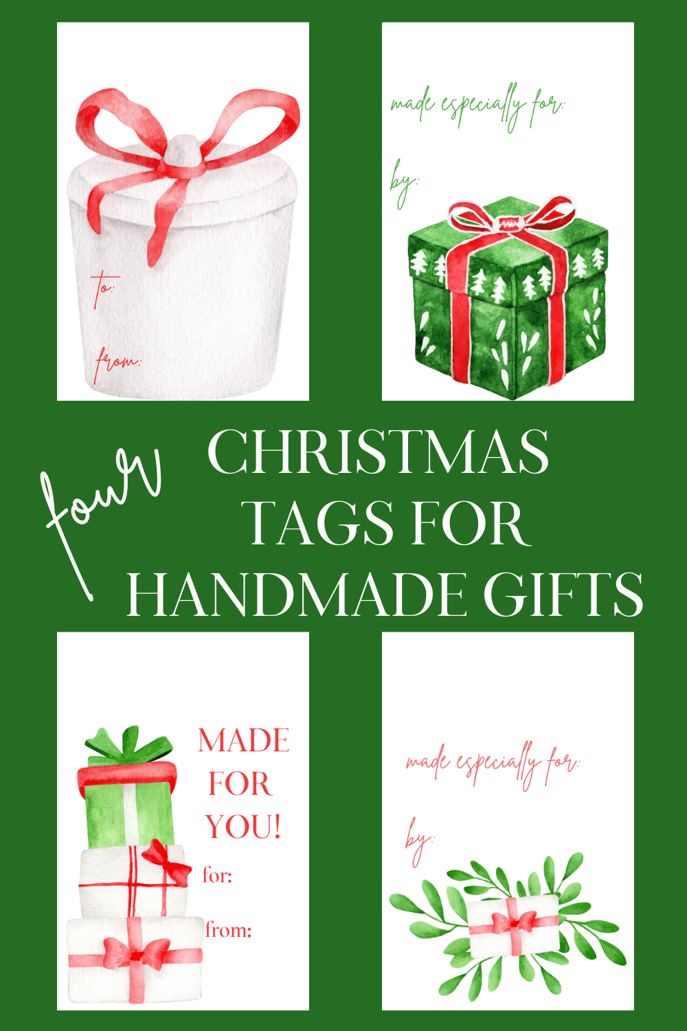 Christmas Handmade Gift Tags · Nourish and Nestle