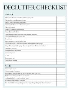 Cluttered Garage and Attic? Use this Checklist · Nourish and Nestle