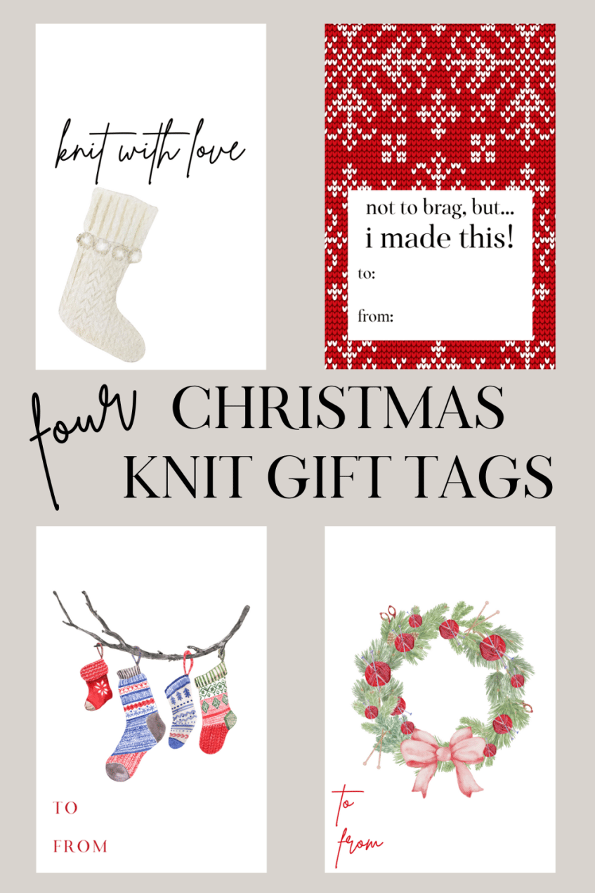 Christmas Knit Gift Tags · Nourish and Nestle