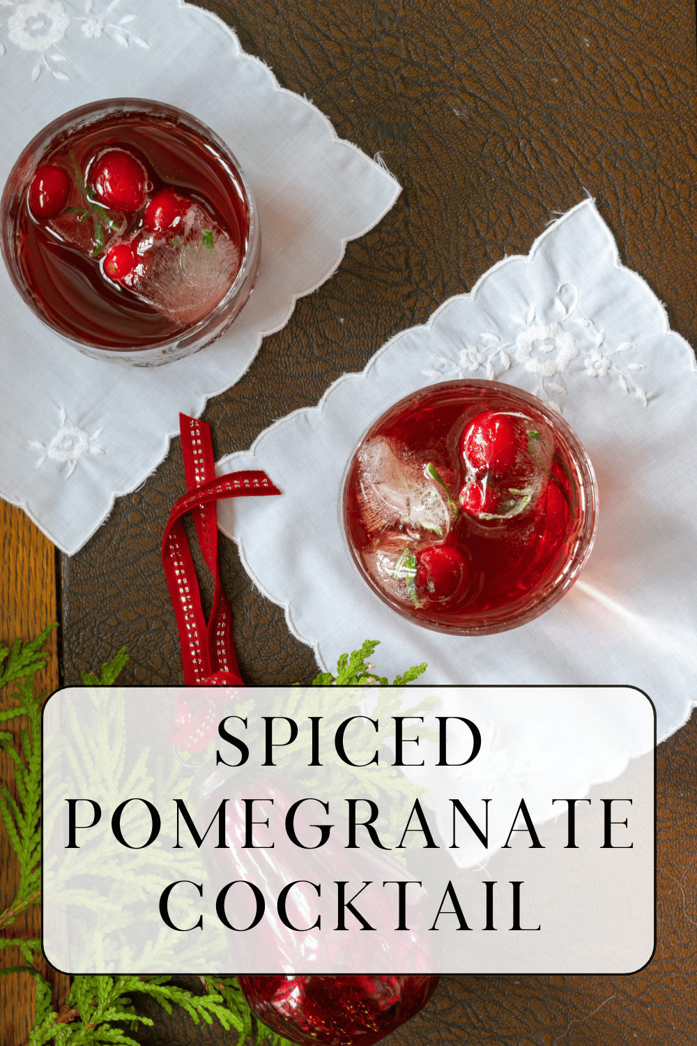 Spiced Pomegranate Cocktail · Nourish and Nestle