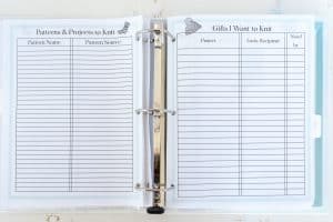 Knitting Journal and Organizer - Printable · Nourish and Nestle