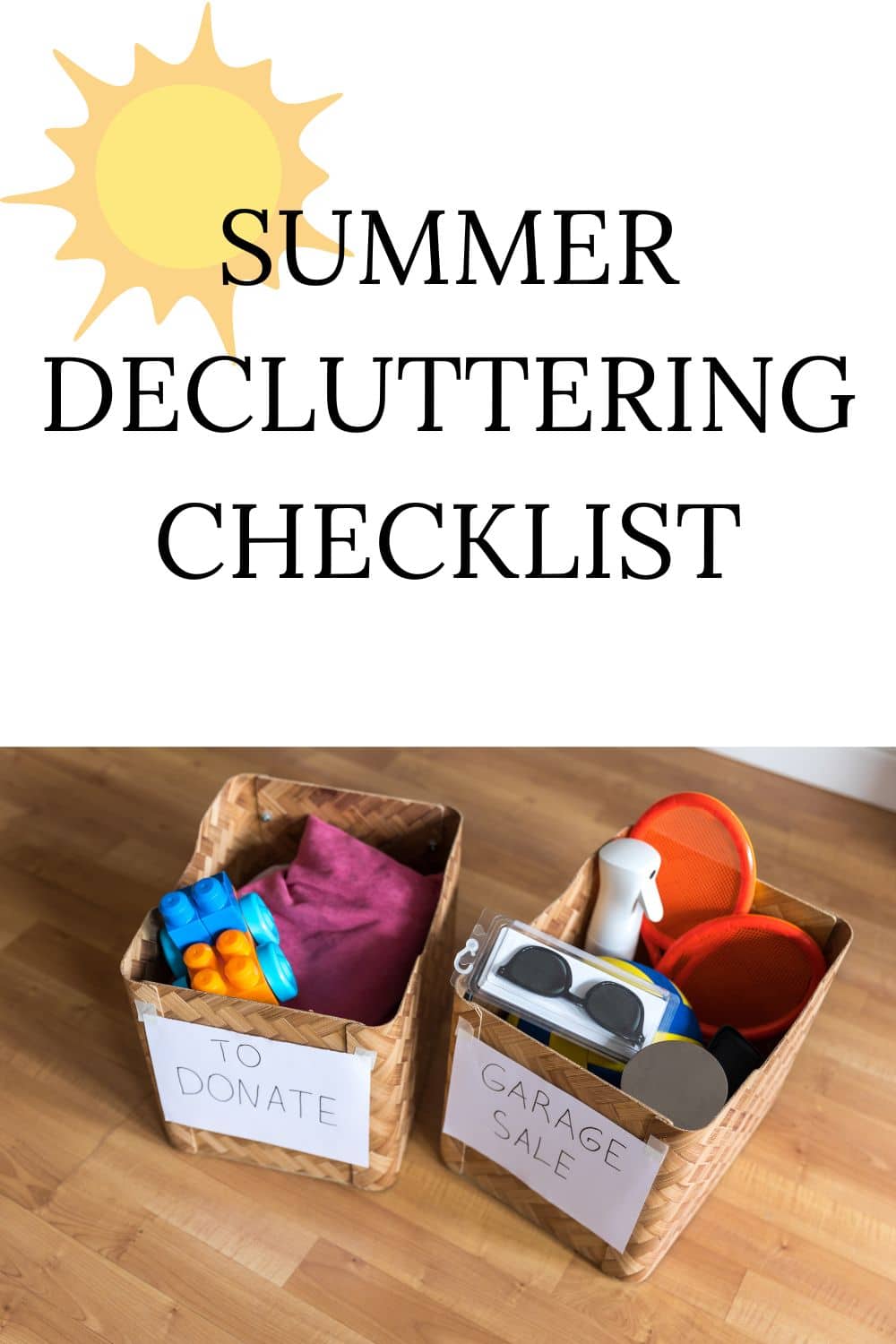 Summer Decluttering Checklist · Nourish and Nestle