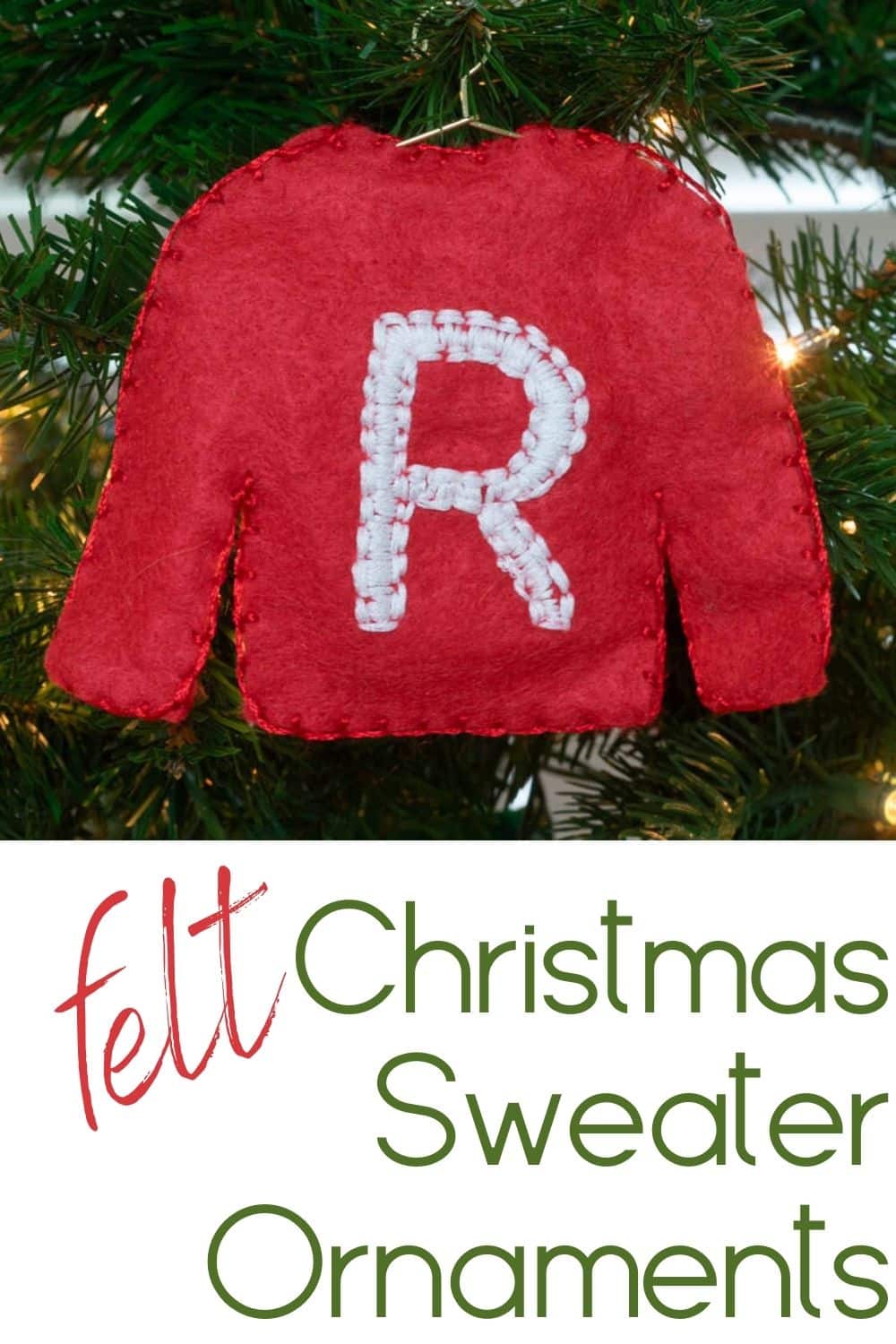 DIY Felt Christmas Sweater Ornaments · Nourish and Nestle