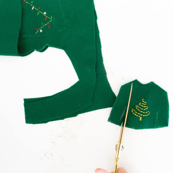 DIY Felt Christmas Sweater Ornaments · Nourish and Nestle