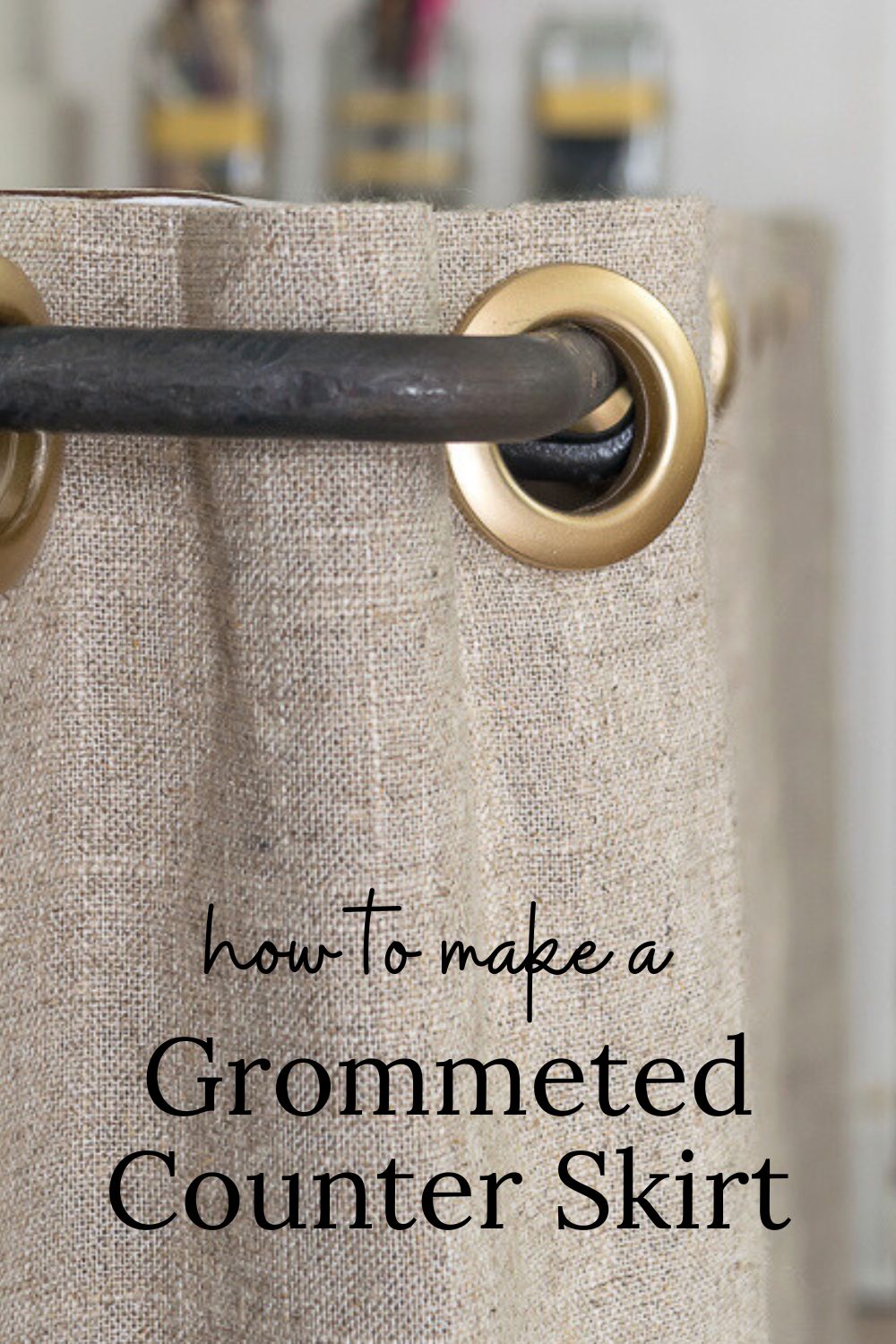 Grommeted Counter Skirt DIY · Nourish and Nestle