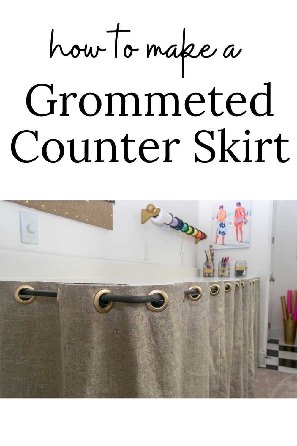 Grommeted Counter Skirt DIY · Nourish and Nestle