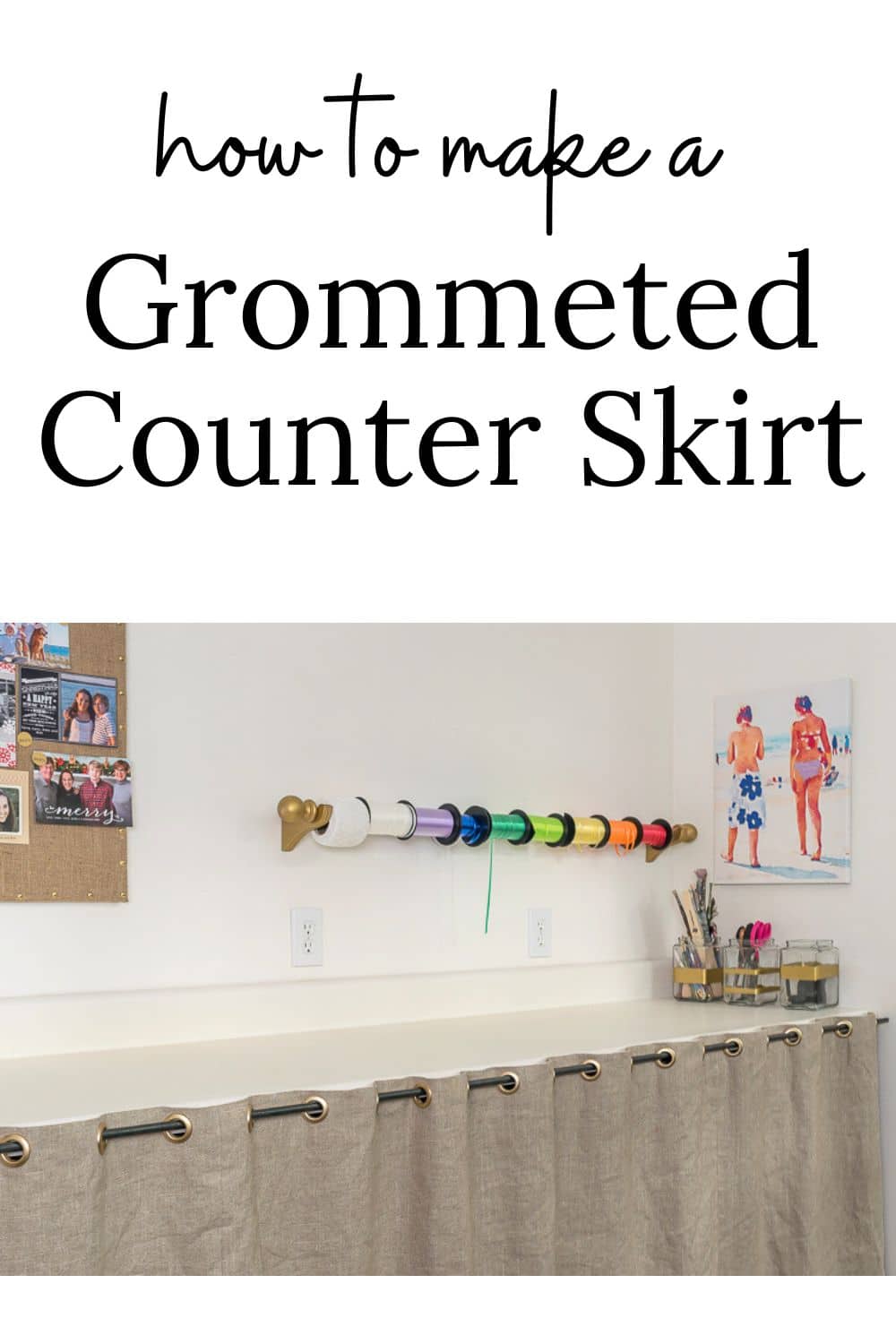 Grommeted Counter Skirt DIY · Nourish and Nestle