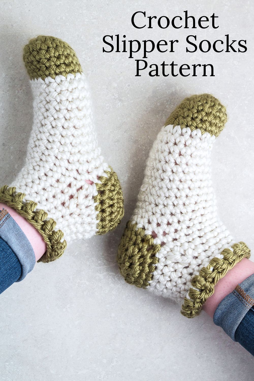 Crochet Slipper Socks Pattern · Nourish and Nestle