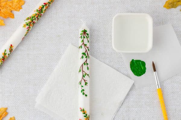 Create Stunning Painted Candles for a Cozy Fall Home · Nourish and Nestle