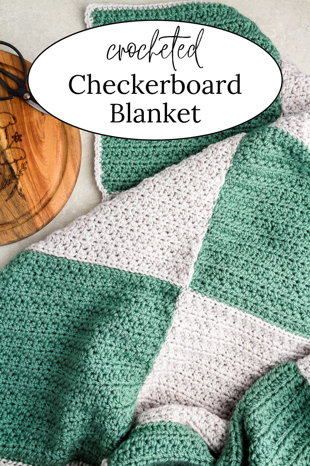 Checkerboard Crochet Blanket Pattern · Nourish and Nestle