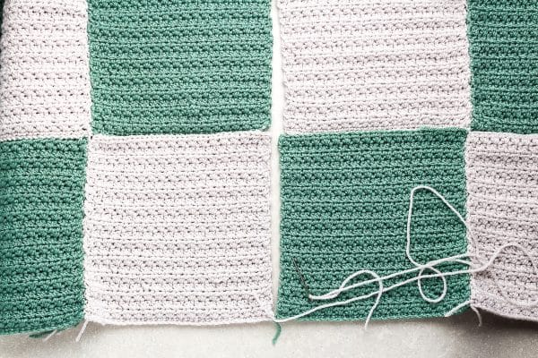 Checkerboard Crochet Blanket Pattern · Nourish and Nestle