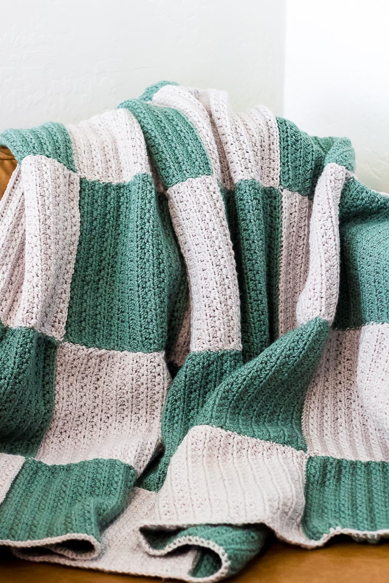 Checkerboard Crochet Blanket Pattern · Nourish and Nestle