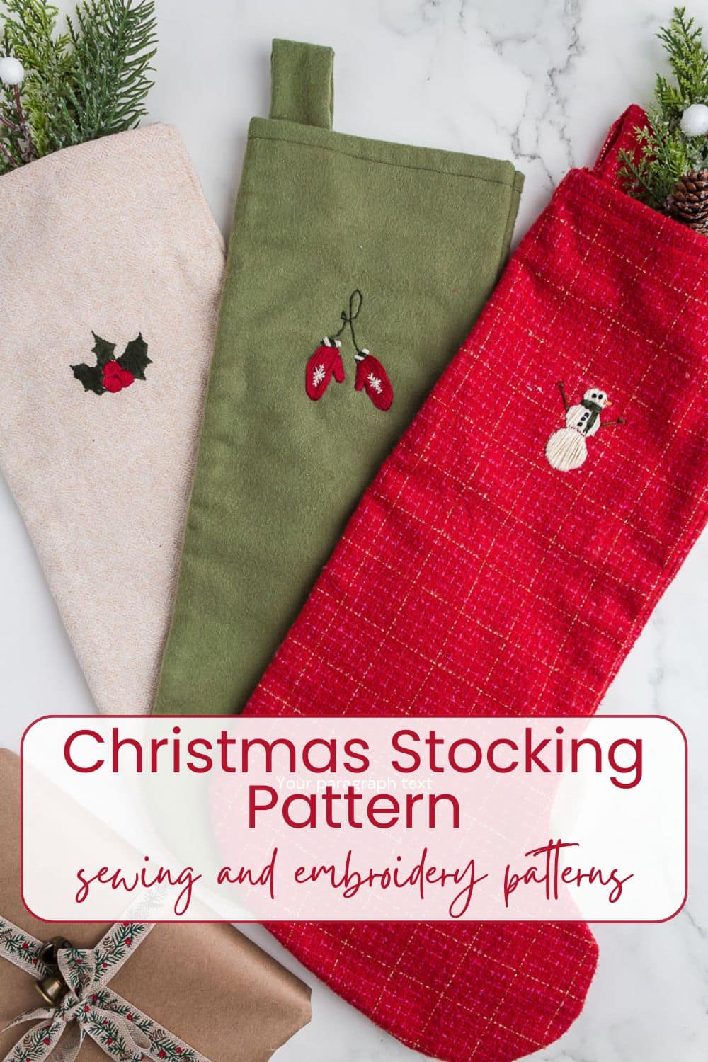 Christmas Stocking Sewing Pattern · Nourish and Nestle