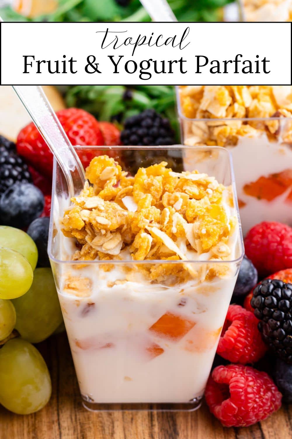 Mini Tropical Fruit and Yogurt Parfaits · Nourish and Nestle