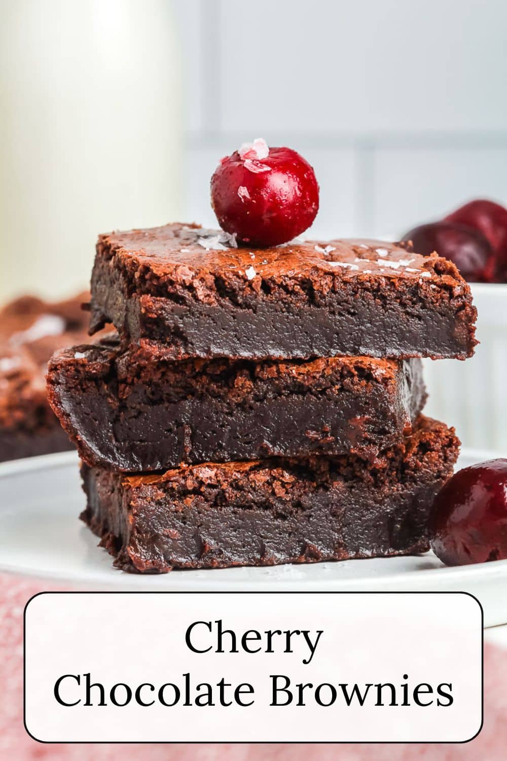 Cherry Chocolate Brownies · Nourish and Nestle