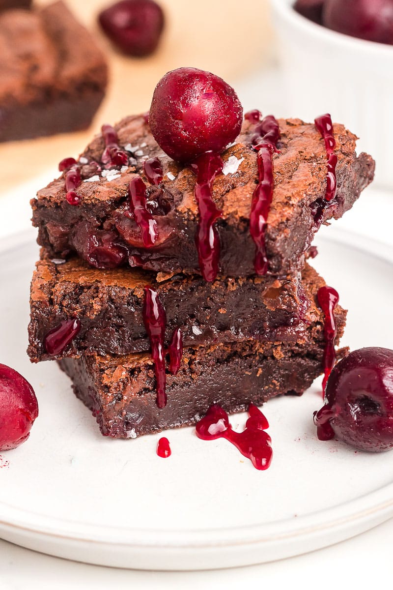 Cherry Chocolate Brownies · Nourish and Nestle