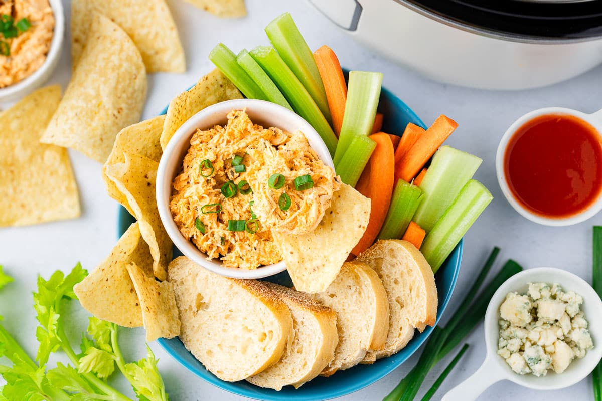 Slow Cooker Buffalo Chicken Dip Recipe · Nourish and Nestle
