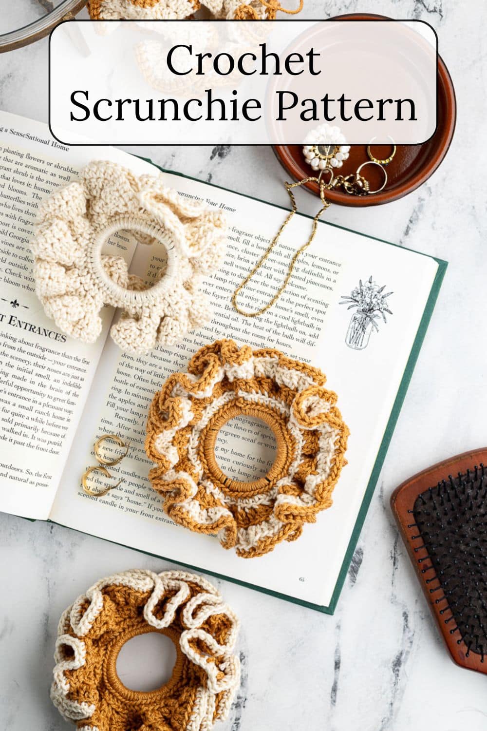 Crochet Scrunchie Pattern · Nourish and Nestle