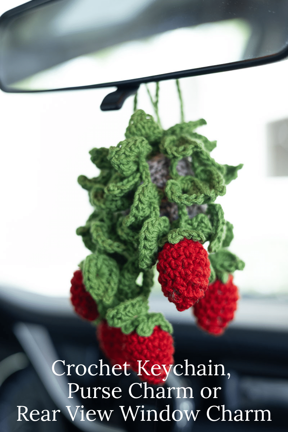 Crochet Keychain, Mirror or Purse Charm - Strawberry Pot · Nourish and ...