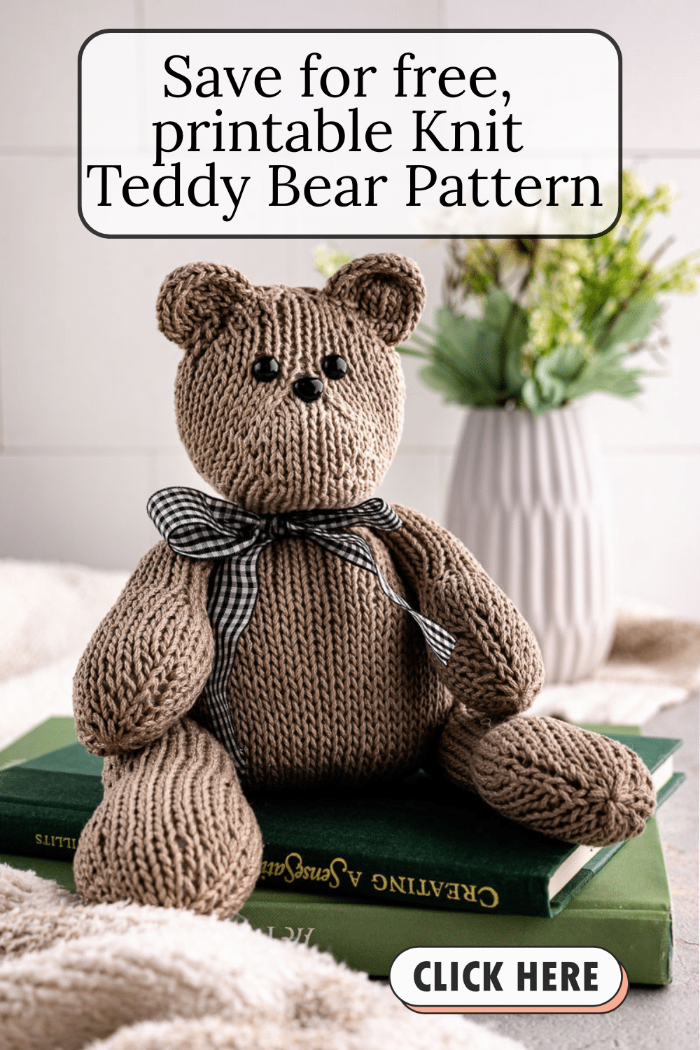Knit Teddy Bear Pattern - Free · Nourish and Nestle