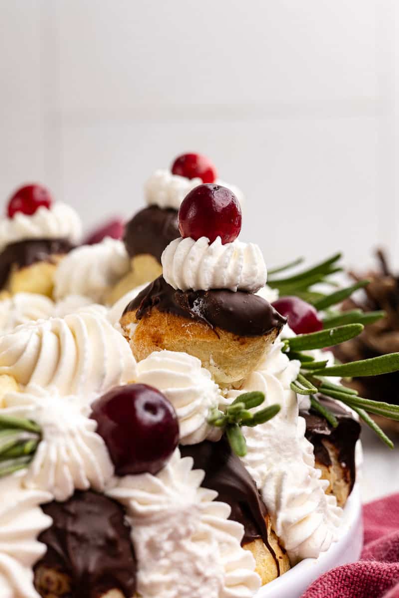 Profiteroles Recipe and Christmas Profiterole Wreath · Nourish and Nestle